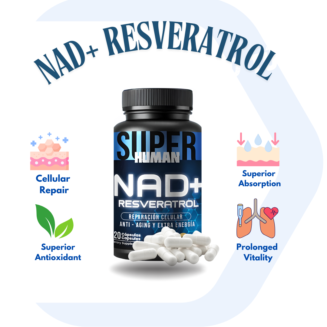 💊 NAD+ Resveratrol – Anti-Aging Cellular Repair & Extra Energy 120 Cap – Splendifly