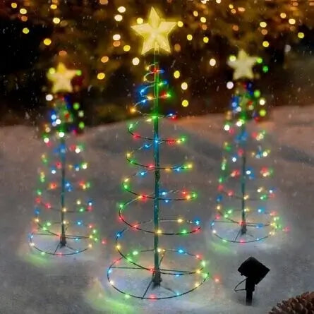 🎄 Solar Metal LED Christmas Tree Decoration String Lights 🎄 – Splendifly